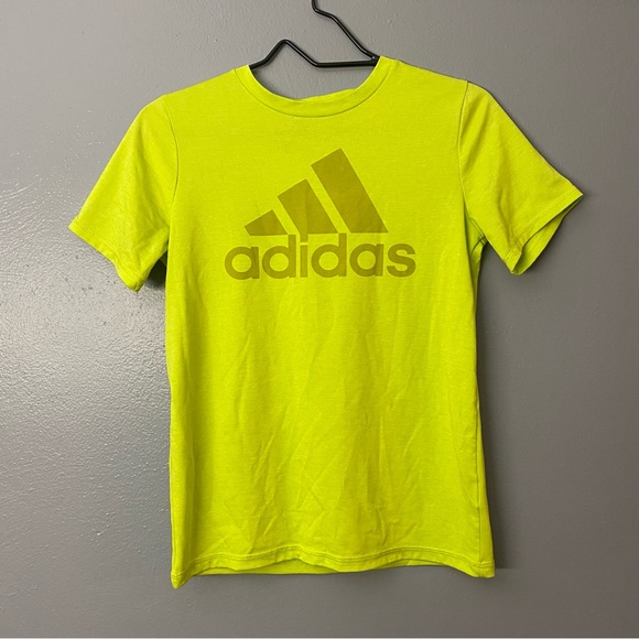 adidas | Shirts & Tops | Adidas Logo Tshirt Lime Green | Poshmark